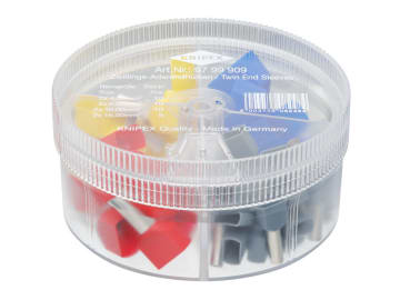 KPX9799909 Insulated Twin Wire Ferrules Assortment Box, 45 Piece