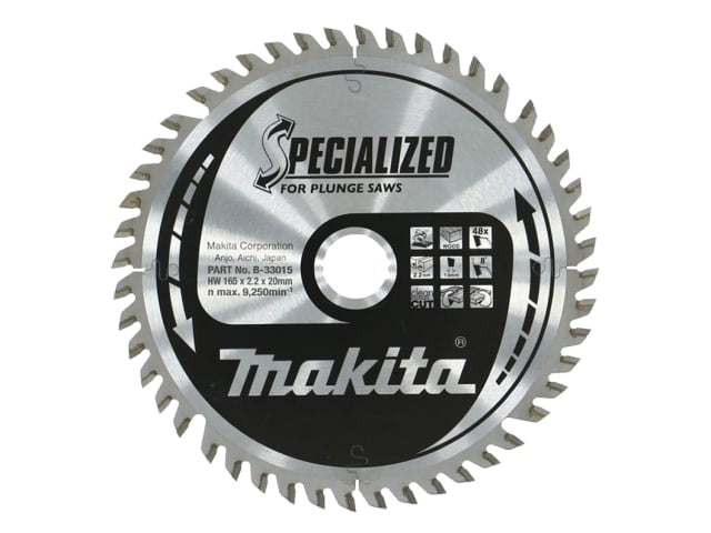 MAKB33015 B-33015 Specialized for Plunge Saws Blade 165 x 20mm x 48T ...