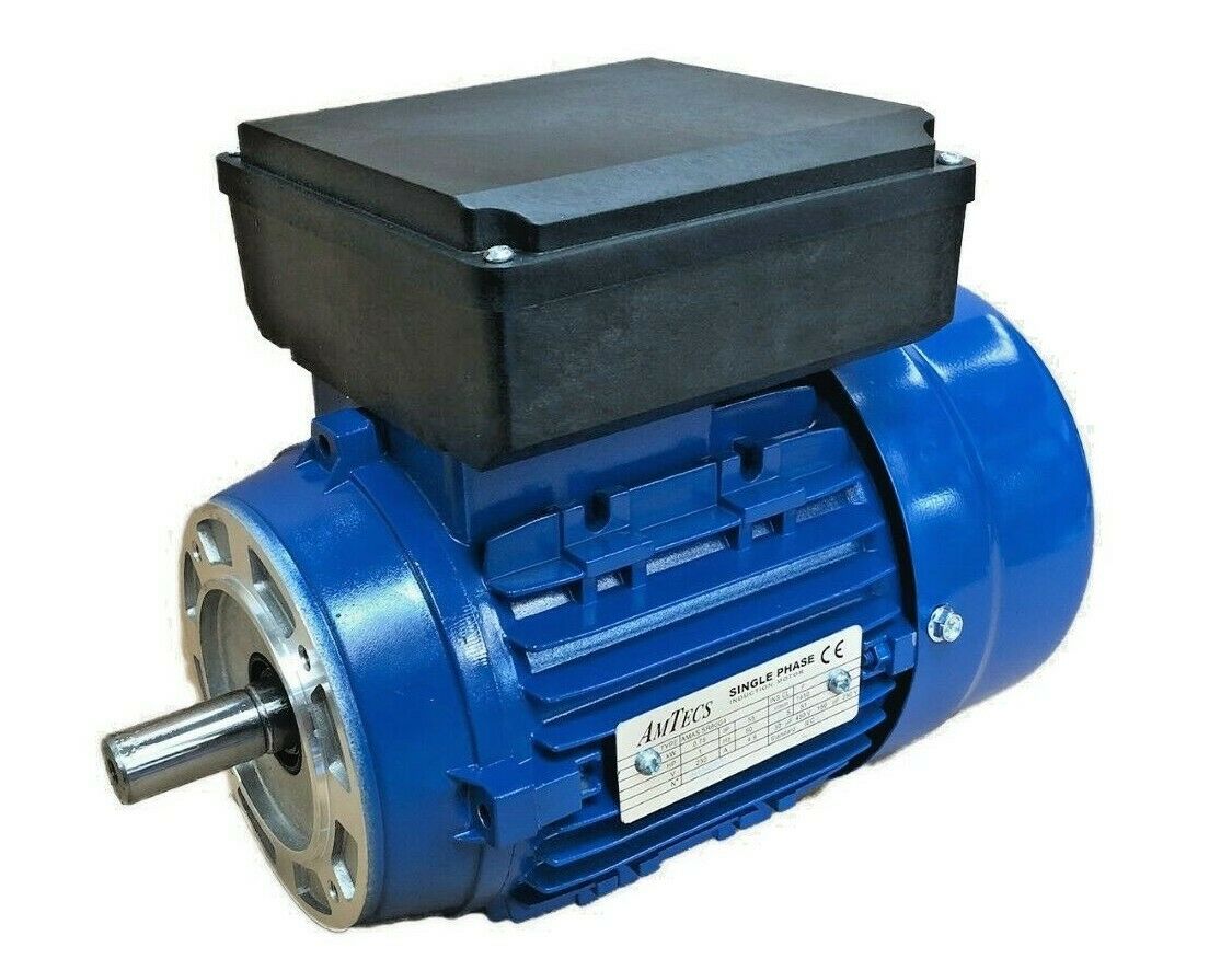 AMTEC Single Phase Electric Motor 0.75kW, 1ph Perm Cap, 4 Pole, B14-Fa