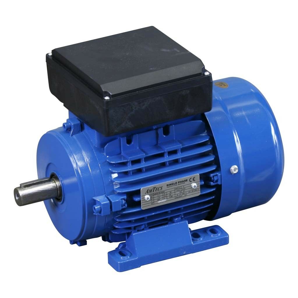 AMTEC Single Phase Electric Motor 0.18kW, 1ph Perm Cap, 4 Pole, B3-Foo