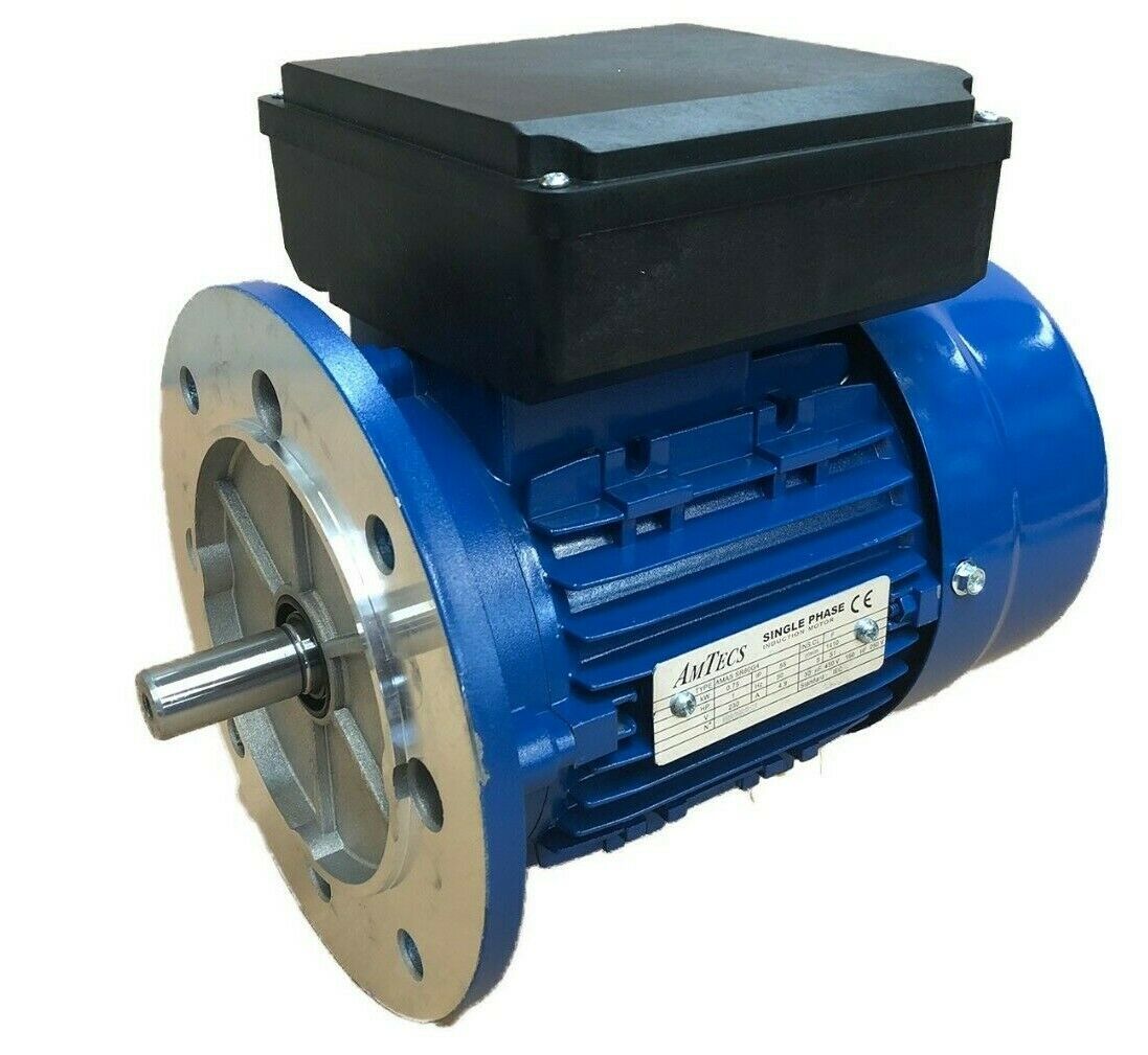 AMTEC Single Phase Electric Motor 0.18kW, 1ph Perm Cap, 2 Pole, B5-Fla